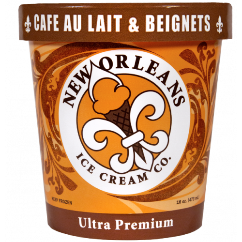 New Orleans Ice Cream - Café Au Lait & Beignets - 16oz ...